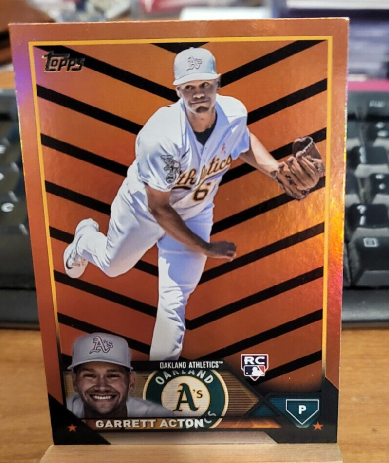 2023 Topps Update Series - Orange & Black Foil #US192 Garrett Acton (RC ...