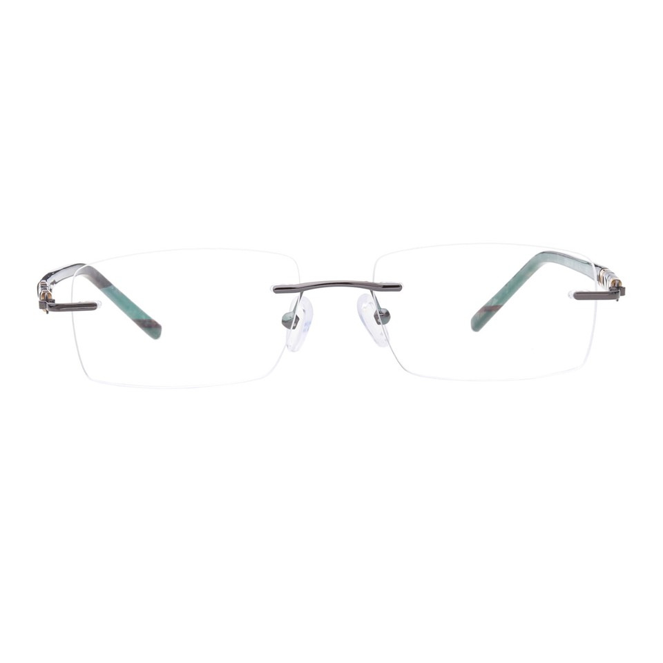 Men's Business Titanium Rimless Eyeglasses Frames Optical Eyewear RX ...