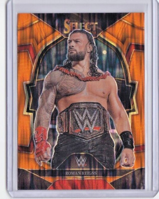 ROMAN REIGNS ( ORANGE FLASH PRIZM Card #44 ) 2023 WWE Panini Select | eBay