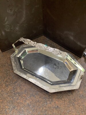 Vintage Rare Find Hemill Product Inc Silverplate New York Handled Tray ...