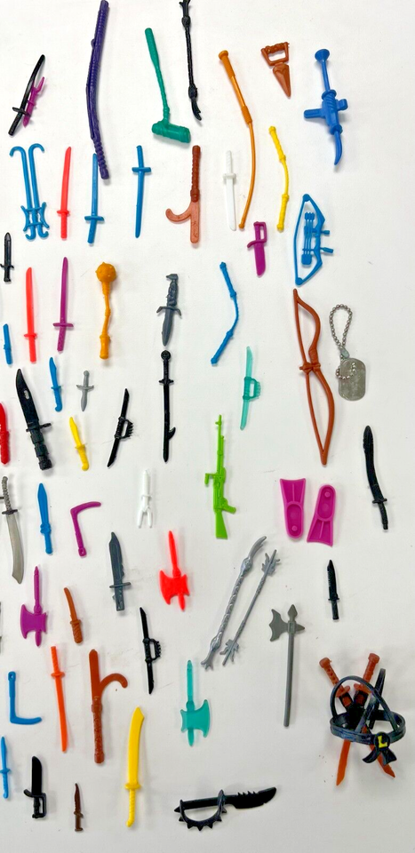 HUGE Vintage 1980's/90's Weapons Accessories Parts Lot GI Joe, Mortal ...