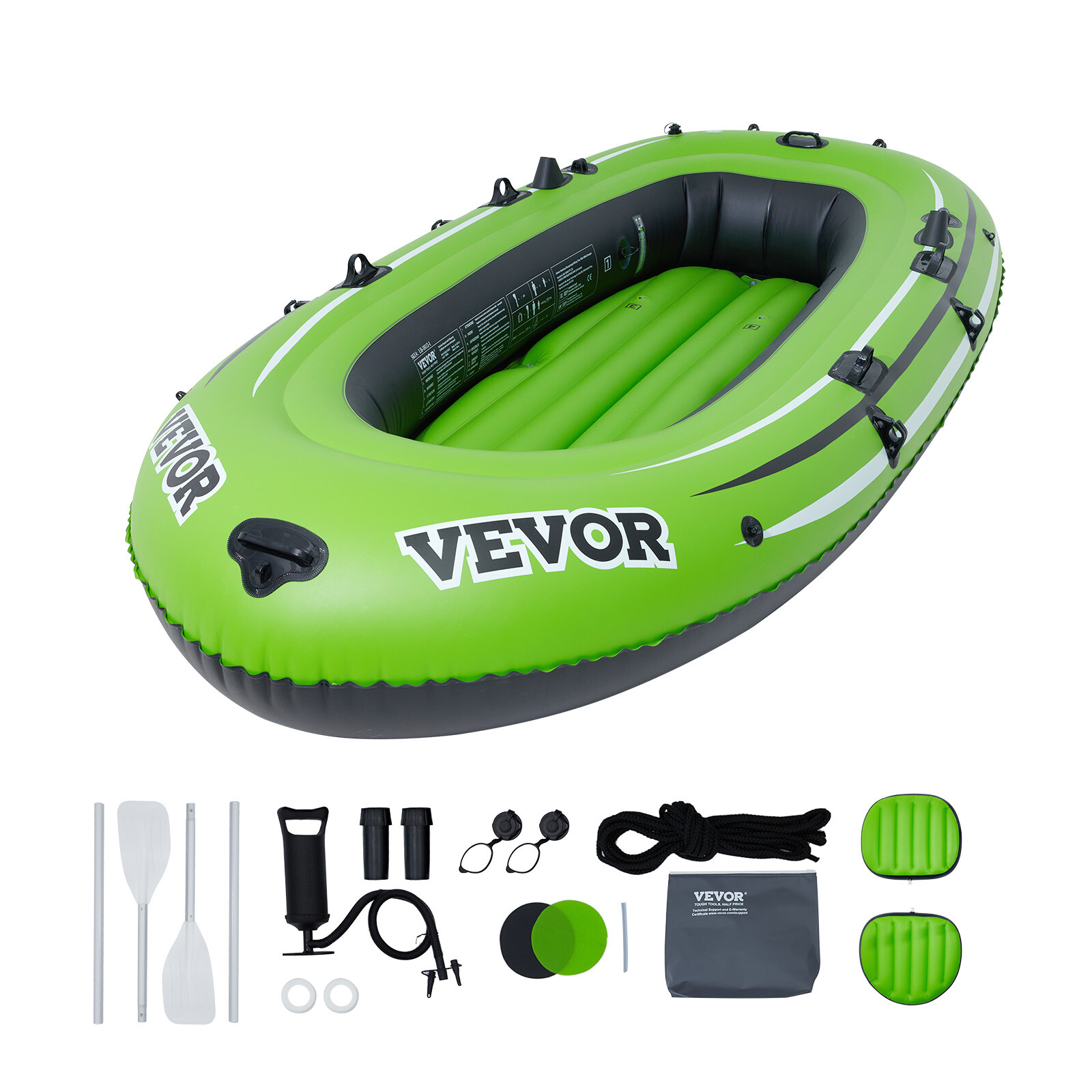 VEVOR 4 Person Inflatable Outdoor Boat Set | Grelly UK