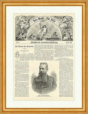 Arthur Graf Posadowsky Wehner Reichsschatzamt Deutsches Reich Holzstich ...