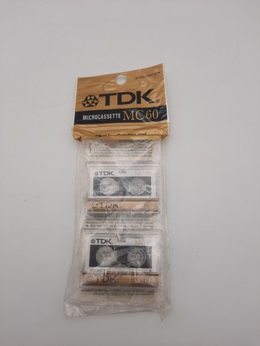 TDK MC60 Microcassette Lot of 2 New Open Package | eBay