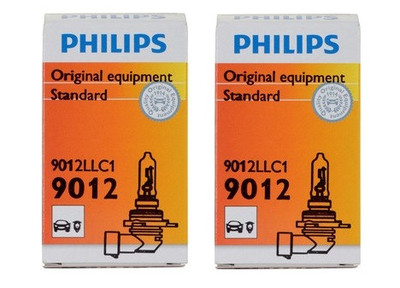 2x Authentic Philips 9012LL Long Life Headlight HIR2 9012 Light Bulb ...