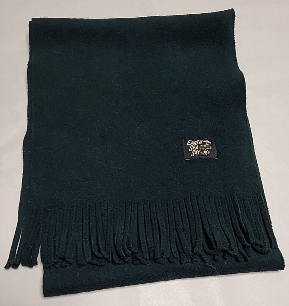 Earth Sea Sky Scarf Microfleece Dark Green 26.5cm wide, 135cm long (a ...
