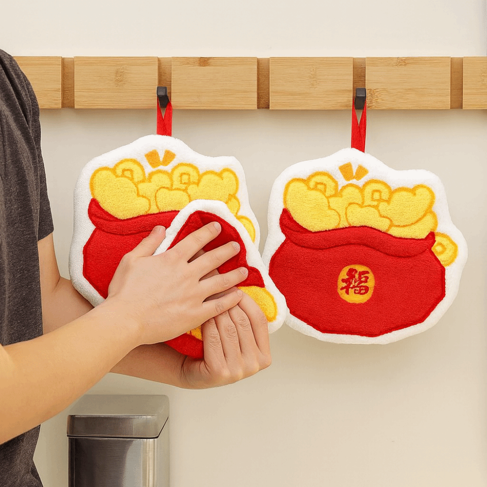 Absorbent Absorbent Towel Quick Drying Lucky Hanging Cloth Kitchen Use ...