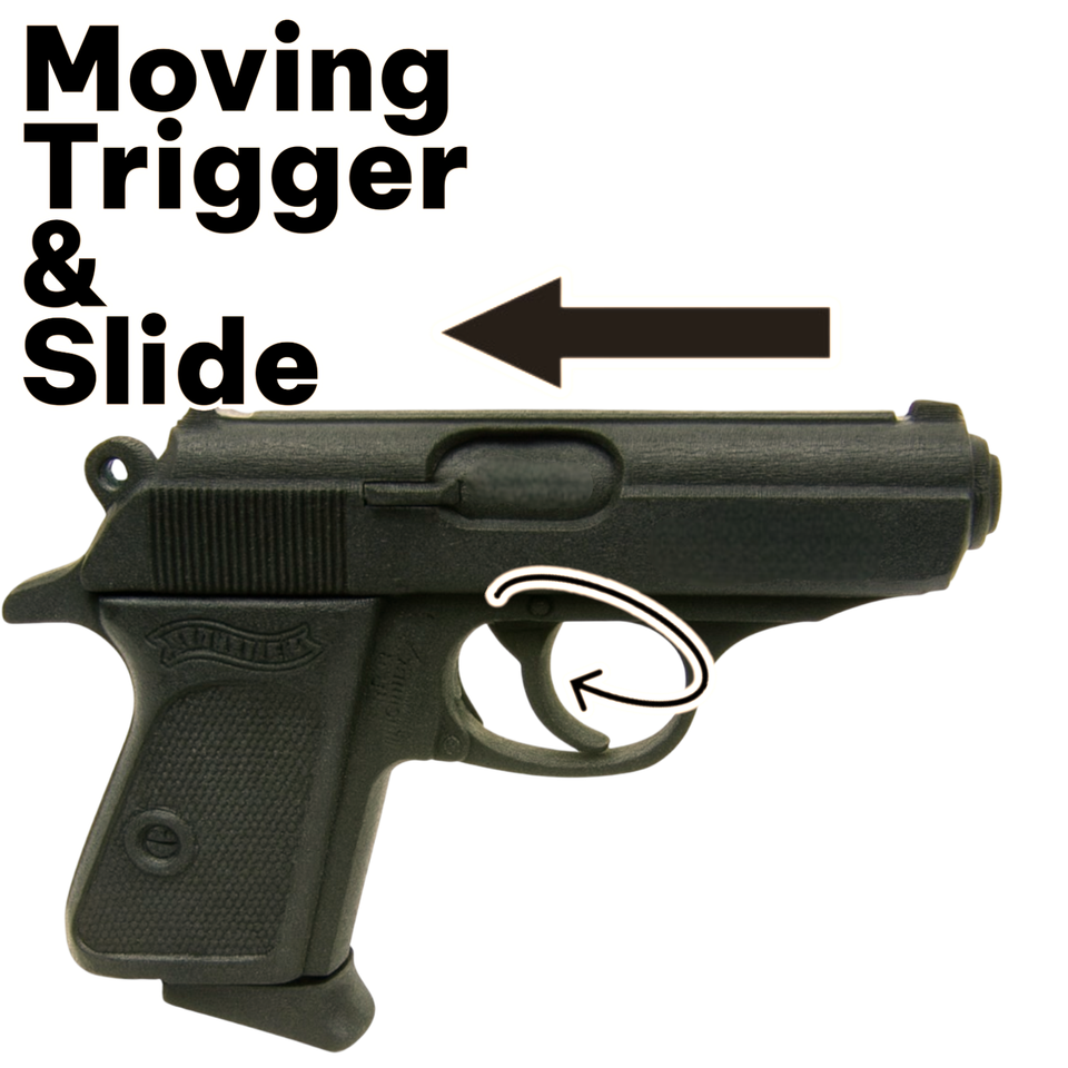 PPK Mini Gun Model Kit not goatguns 1:3 Scale toy Mechanical Pistol ...