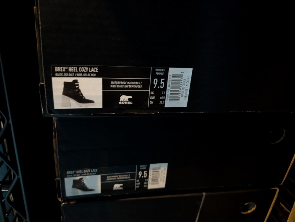 Sorel Brex Waterproof Platform Boots Black Shearling Winter Rain ...