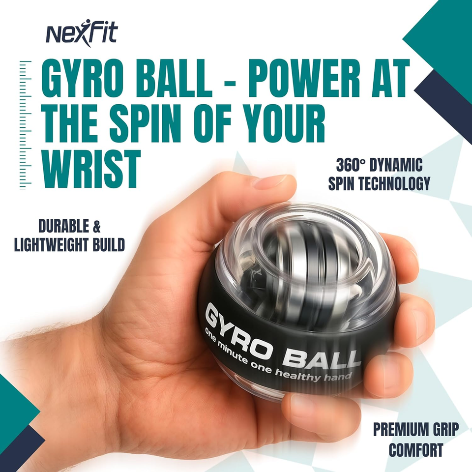 Torque Ball Hand Exerciser - Wrist Power Gyro Ball & Forearm Exerciser ...