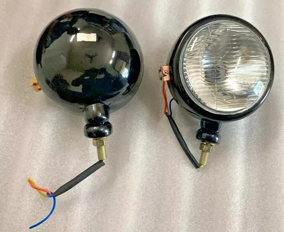 Fit For Massey Ferguson 35 35 x Tractor Headlights Set LH & RH Black ...