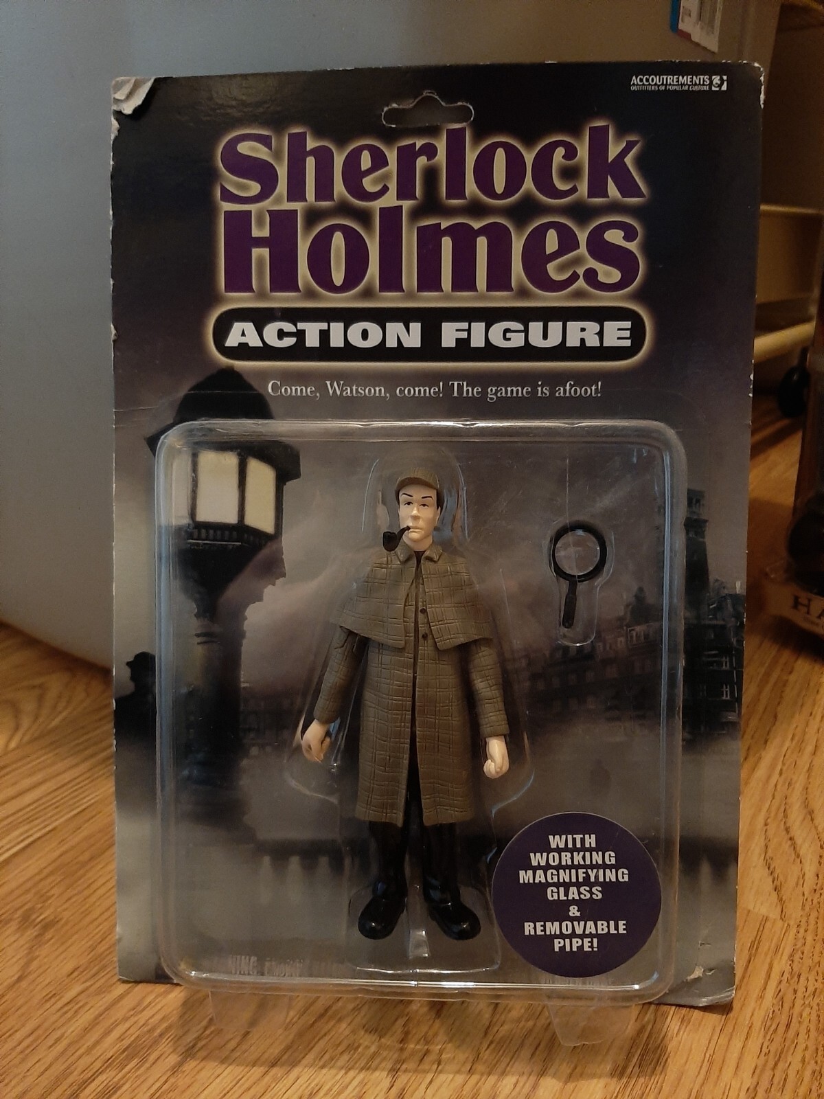 2004 Accoutrements Sherlock Holmes Action Figure w/ Pipe Factory Sealed ...