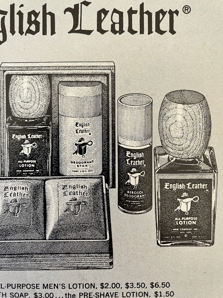 1966 English Leather After Shave Lotion Soap Shaving Cream Gift Vintage ...
