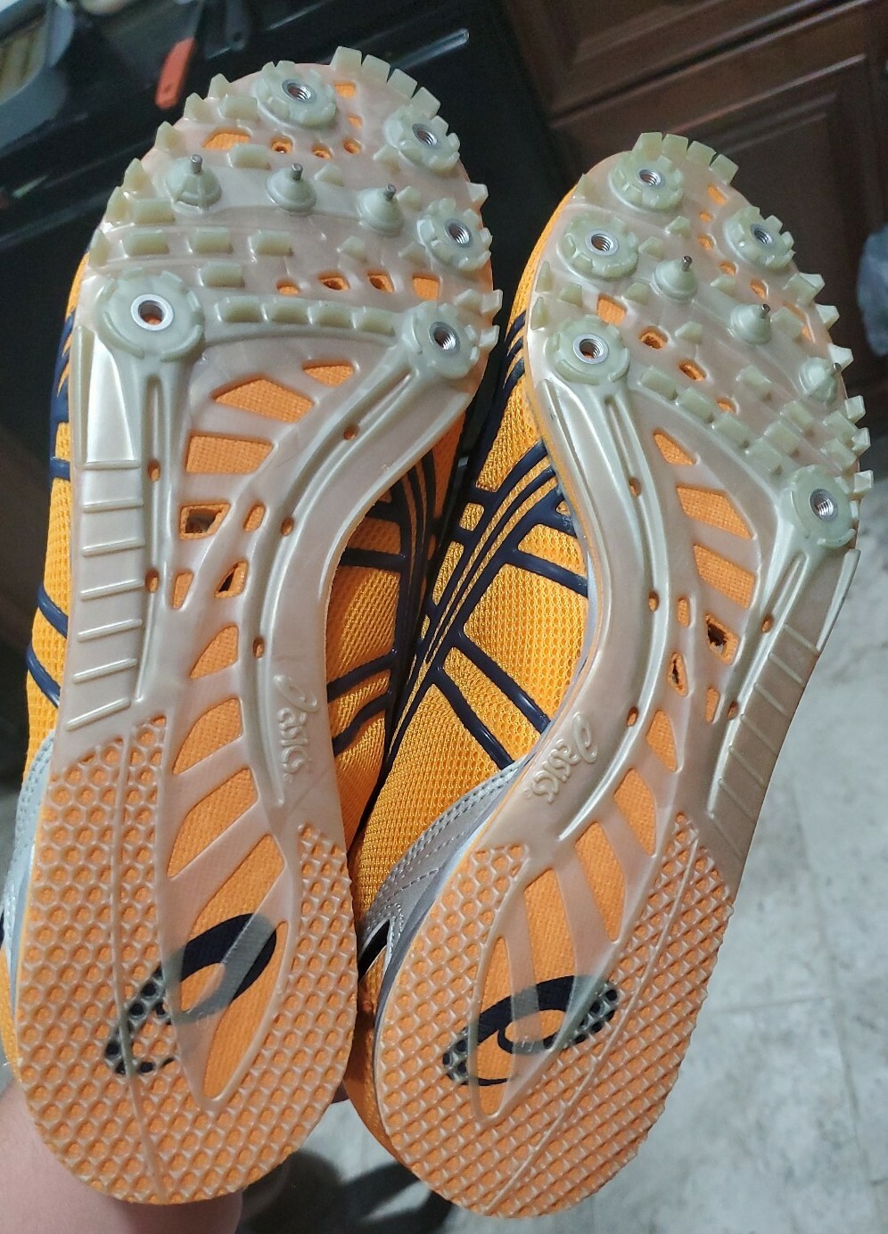 RARE ASICS SPEVA ORANGE TRACK SHOES MEN'S SIZE US9.5 GN212 ONLY ...