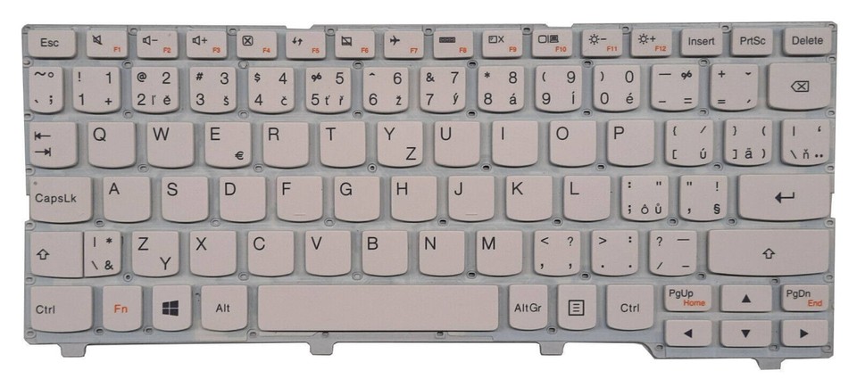 Original Lenovo Ideapad 100S-11IBY Laptop CZECH Keyboard WHITE QWERTY ...