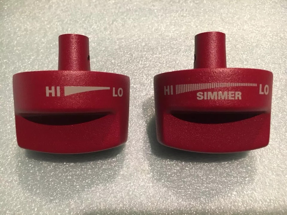 Wolf Geniune OEM Cooktop Stove Burner Red Knobs (Set of 4). Free ...