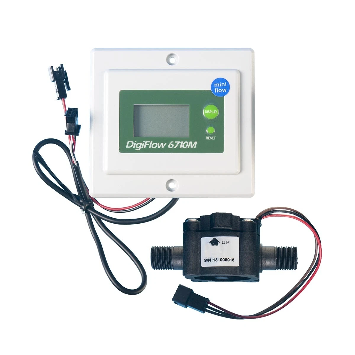 Panel 1/4 Digital Flow Meter Count Up Total Gallons GPM, 41% OFF