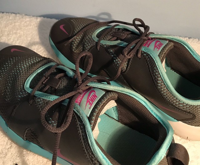 nike-flex-contact-3-big-kids-girls-size-7y-running-shoe-gray-mesh-ebay