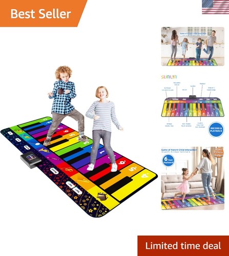 6 ft Rainbow Piano Playmat for Kids with Record & Playback - Fun ...