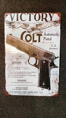 PLAQUE METAL VICTORY COLT AUTOMATIC | eBay