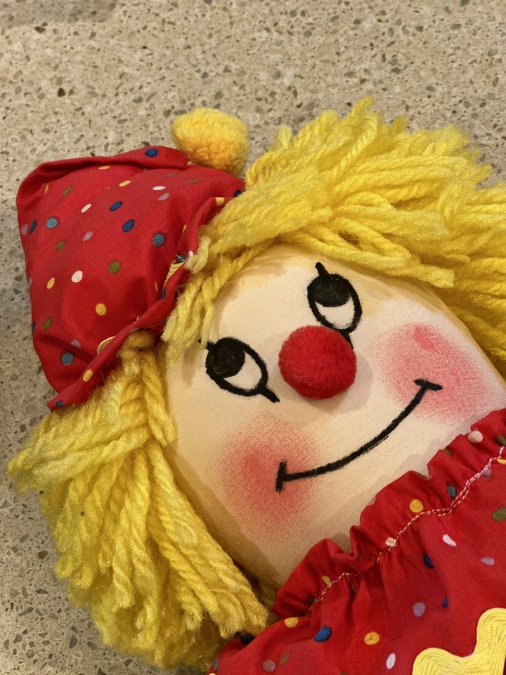 RAG DOLL CLOWN CLOTH DOLL 24” VERY GOOD CONDITION- Unbranded | eBay