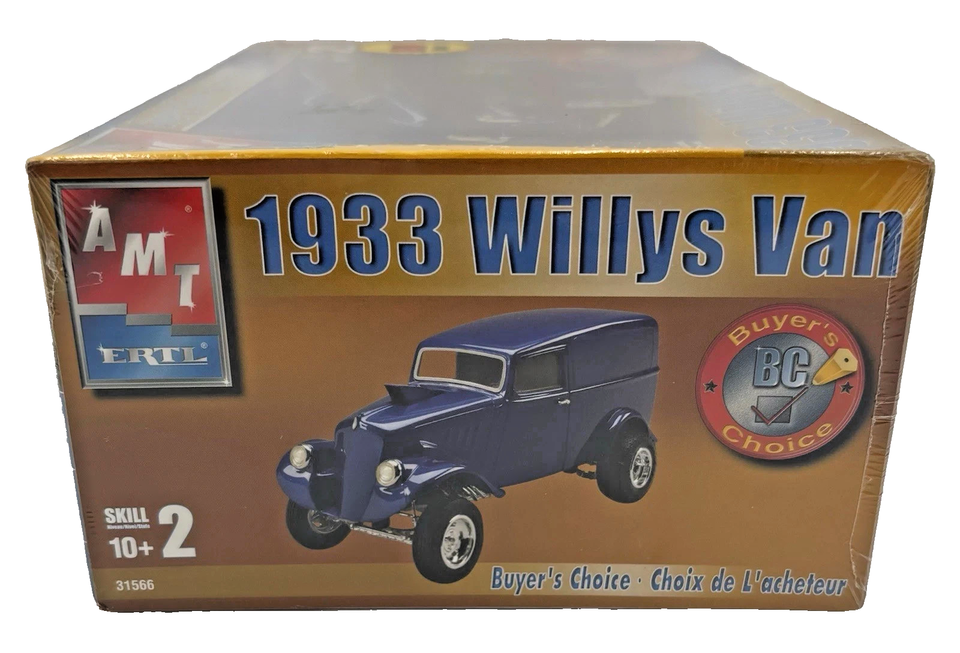 AMT ERTL 1/25 SCALE BUYERS CHOICE " 1933 WILLY'S VAN " PLASTIC MODELL ...