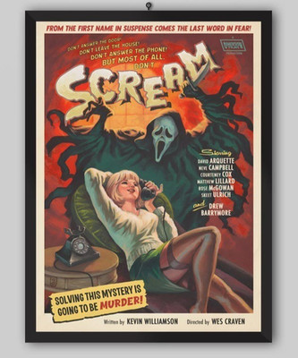 Scream Movie Poster Print Vintage Horror Wes Craven Film Wall Art ...