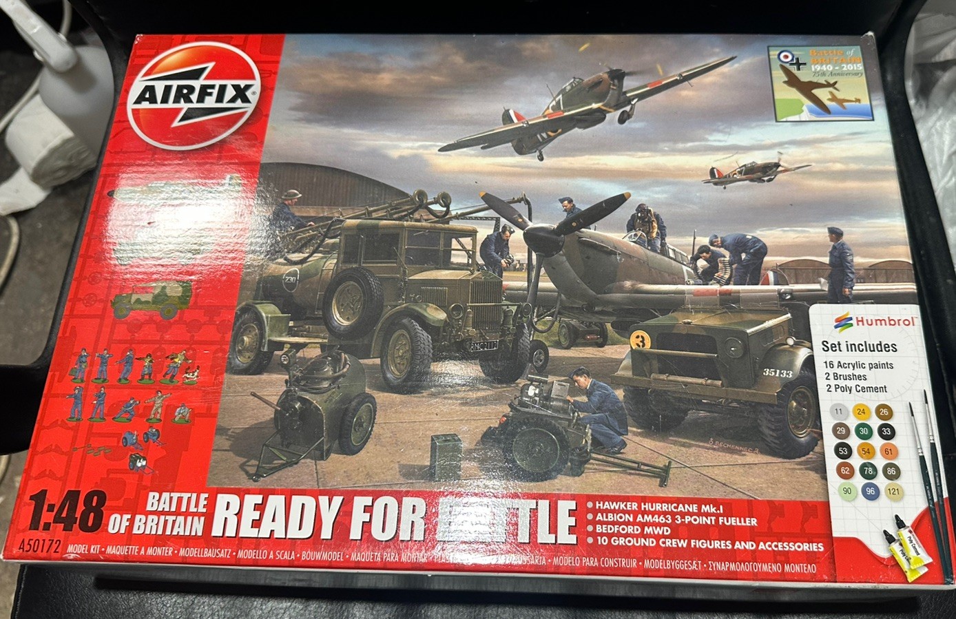Airfix 1:48 Battle of Britain Ready for Battle set A50172 hurricane ...