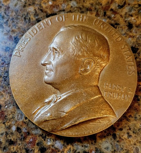 Harry S. Truman 1945 Presidential Inauguration US Mint Bronze Medal -3 ...