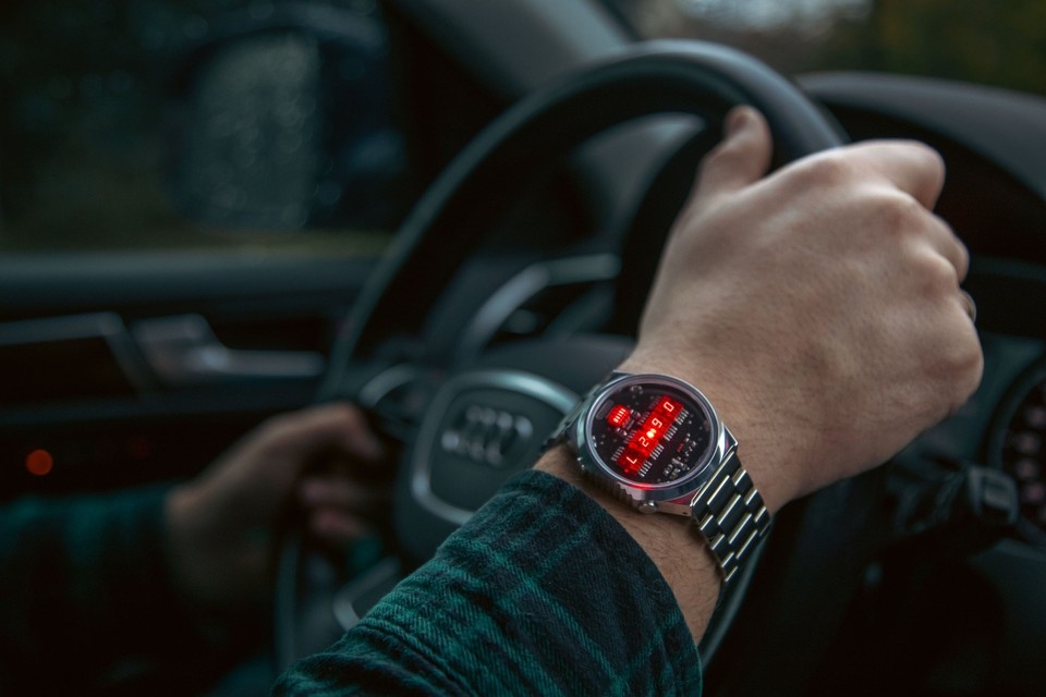 Rare Watch TimeRed (Splash Resistant, sapphire ) Futuristic retro led ...