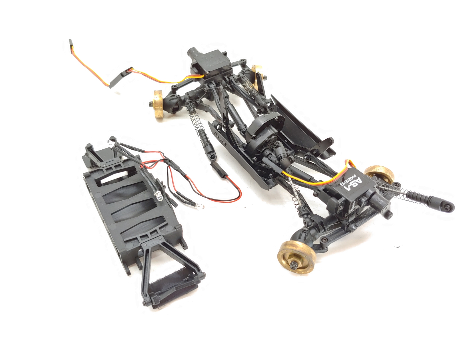 AXIAL 1/24 AX24 XC-1 4WS MICRO RC ROCK CRAWLER ROLLER SLIDER CHASSIS w ...