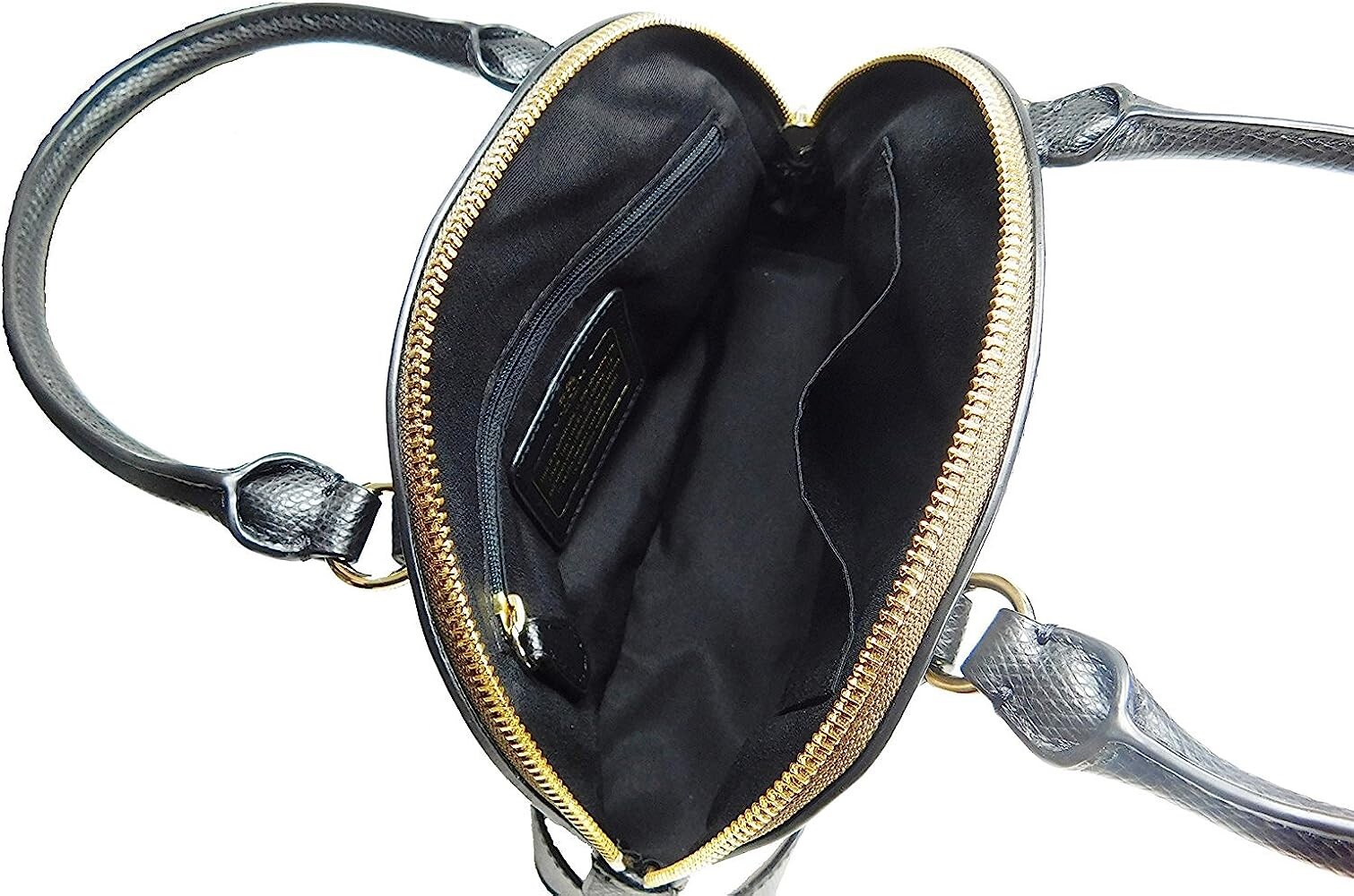 COACH Mini "Cora" Bicolor Metallic Leather Domed Satc… - Gem
