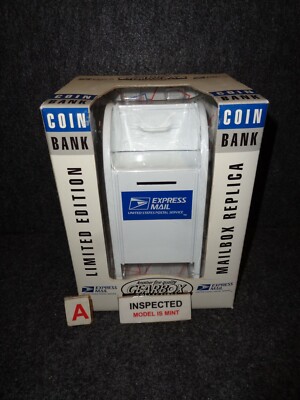 US MAIL USPS EXPRESS MAIL POST OFFICE DIECAST GearBox WHITE MAILBOX ...
