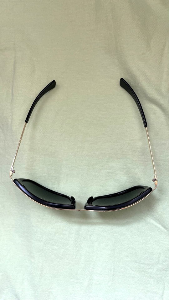 Vintage B&L Ray-Ban Olympian Sunglasses Black/Gold - Etched Lenses ...