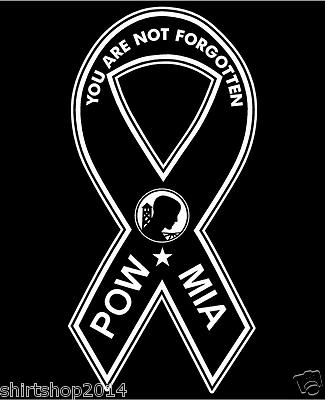 POW MIA You Are Not Forgotton Ribbon Sticker Vinyl Decal Wall Art 8 ...