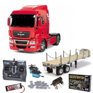 Tamiya MAN TGX 18.540 4x2 XlX red completamente, mfc-03, escáner plano ...