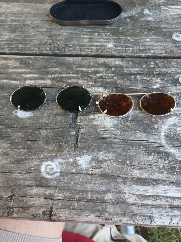 2 Shade Control Sunglass Clip-ons W/ Box | eBay
