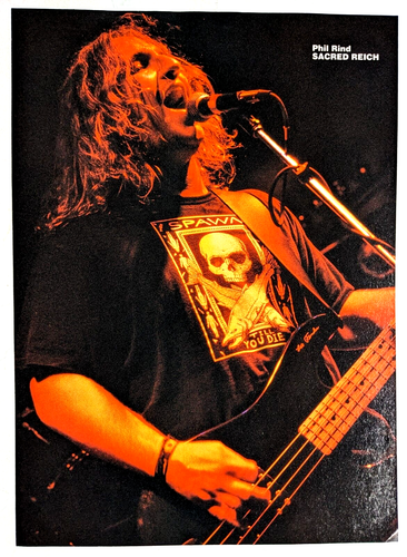 SACRED REICH / PHIL RIND LIVE / FEAR FACTORY / MAGAZINE FULL PAGE PINUP ...