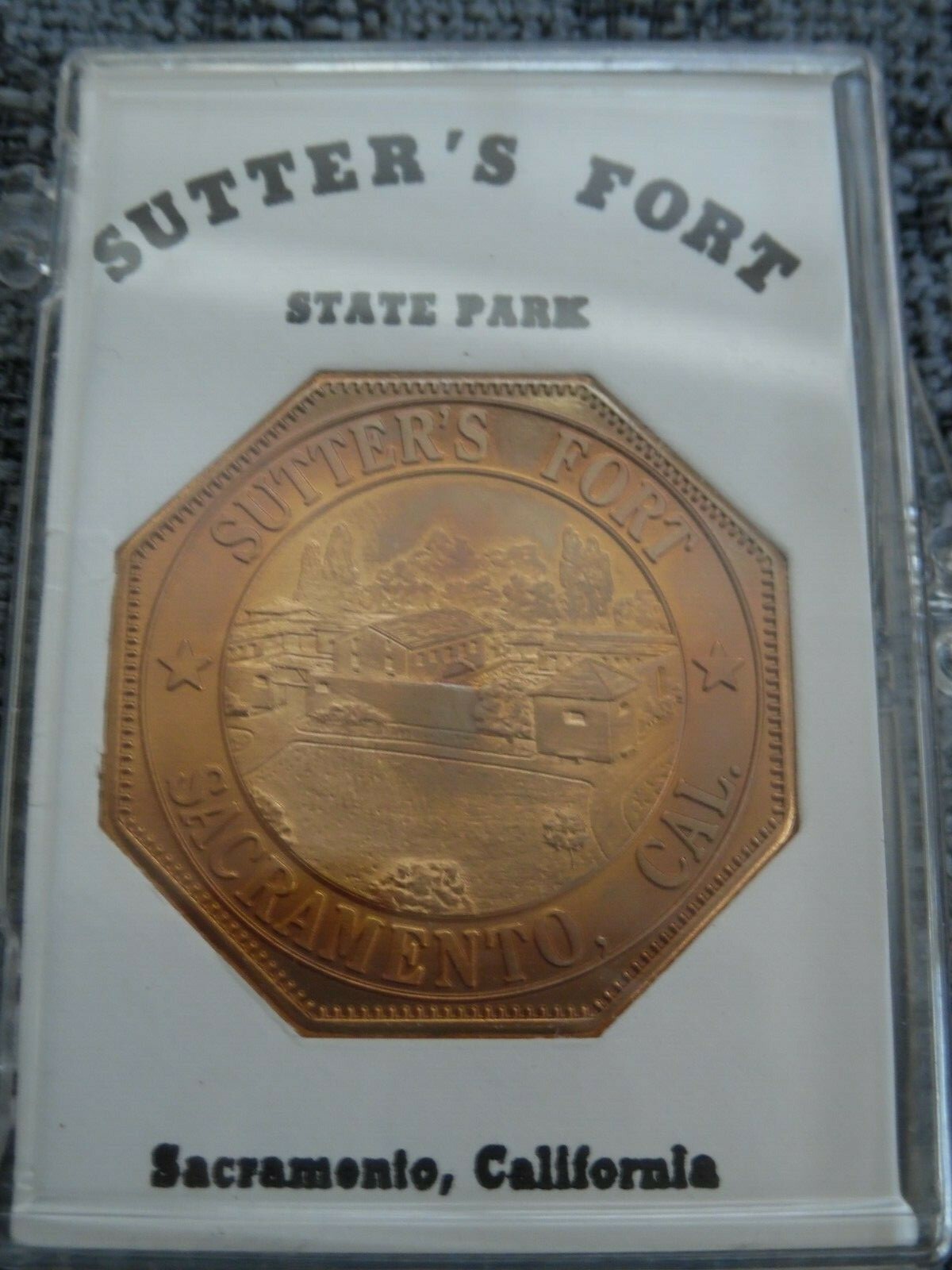 Sutter's Fort Bronze Medallion Coin Sacramento California 1-1/2" 8 ...