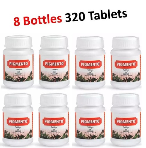 8x Charak Pharma Pigmento 320 Tabs Promotes For Melanin, Vitiligo ...