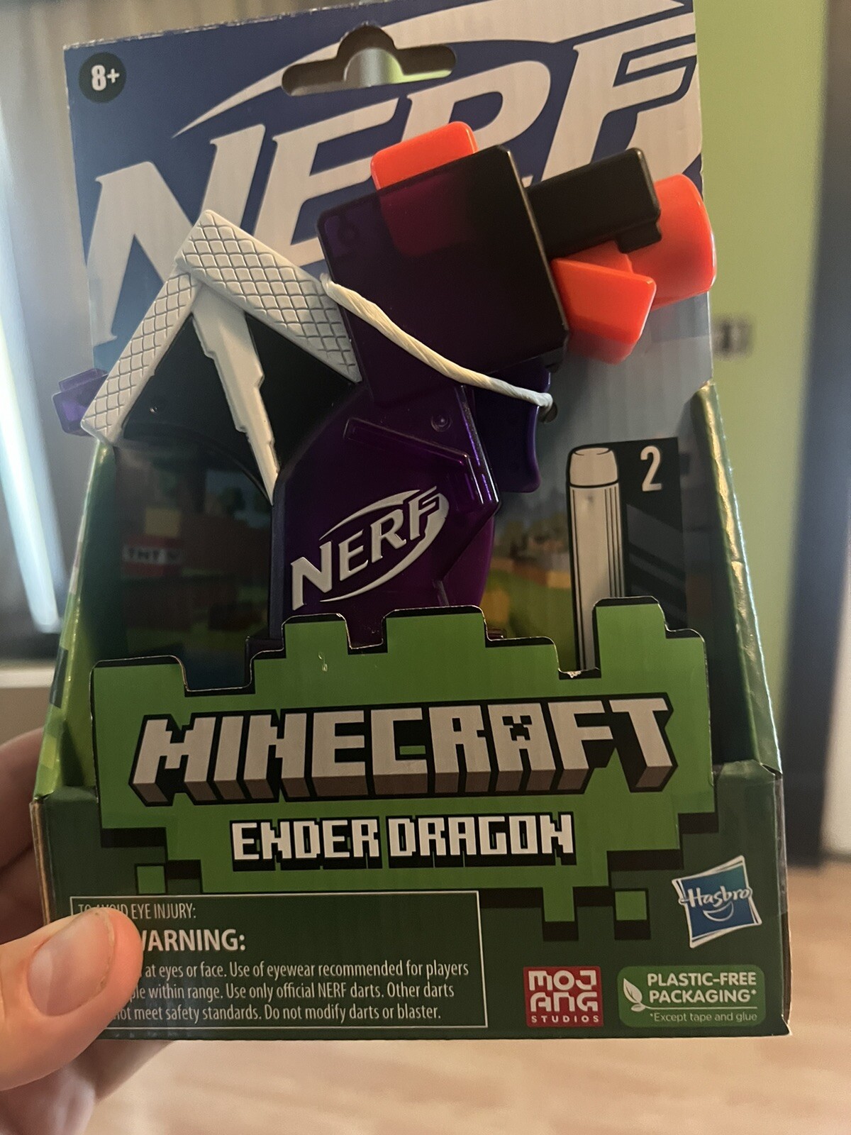NEW Hasbro F4423 Nerf MicroShots Minecraft ENDER DRAGON Mini Blaster ...