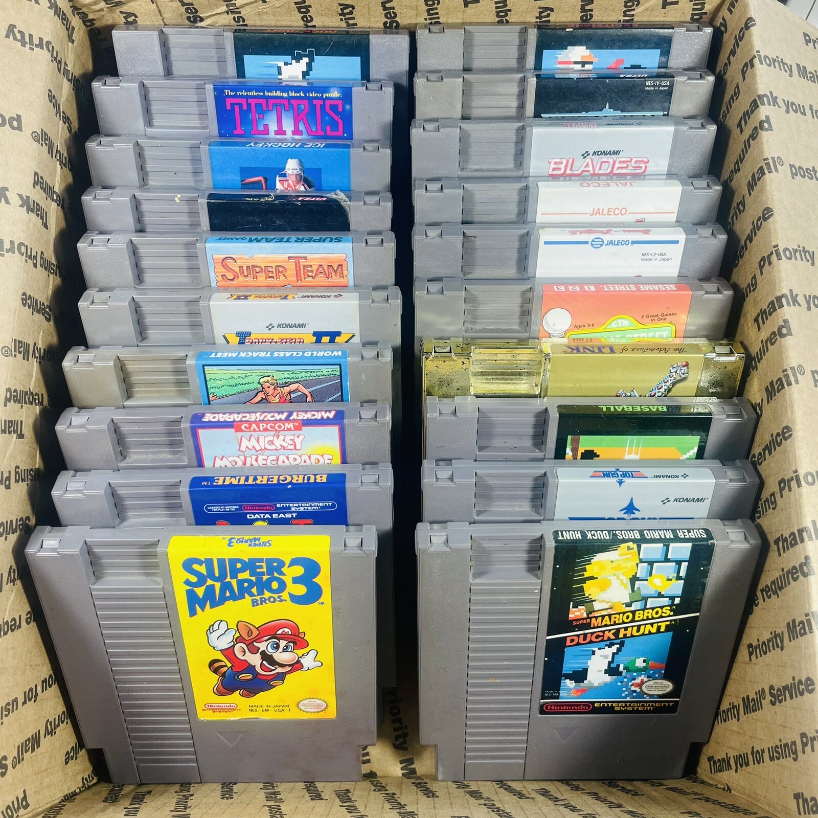 20 GAME LOT NES Nintendo ORIGINAL Games TESTED GUARANTEE SUPER MARIO ...