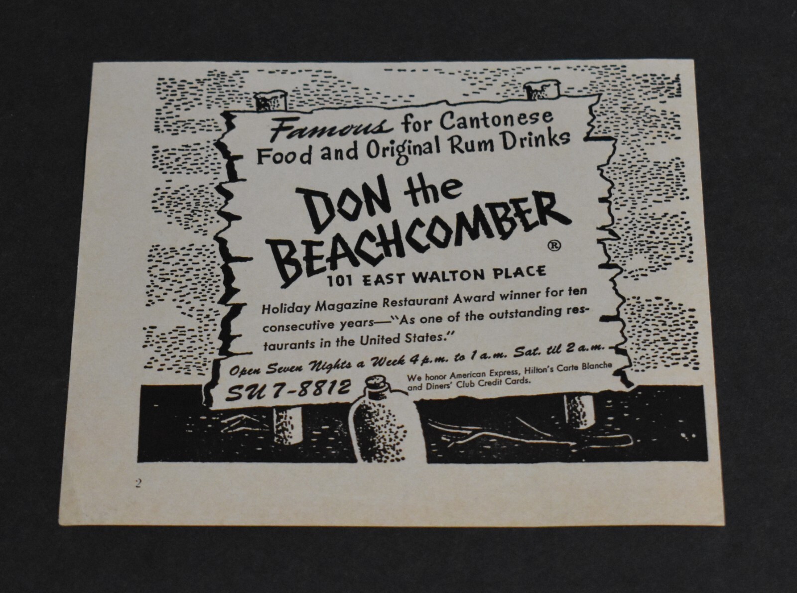 1968 Print Ad Chicago Don the Beachcomber Cantonese Restaurant 101 E ...