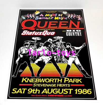 QUEEN + STATUS QUO - Knebworth Park, Uk - 9 agosto 1986 - poster ...