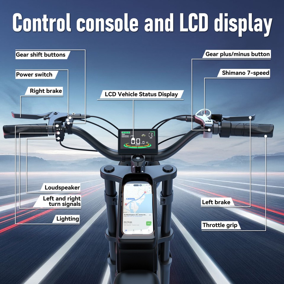 3000W Dual Motor Ebike 48V UL 2849 33MPH Full Suspension Electric ...