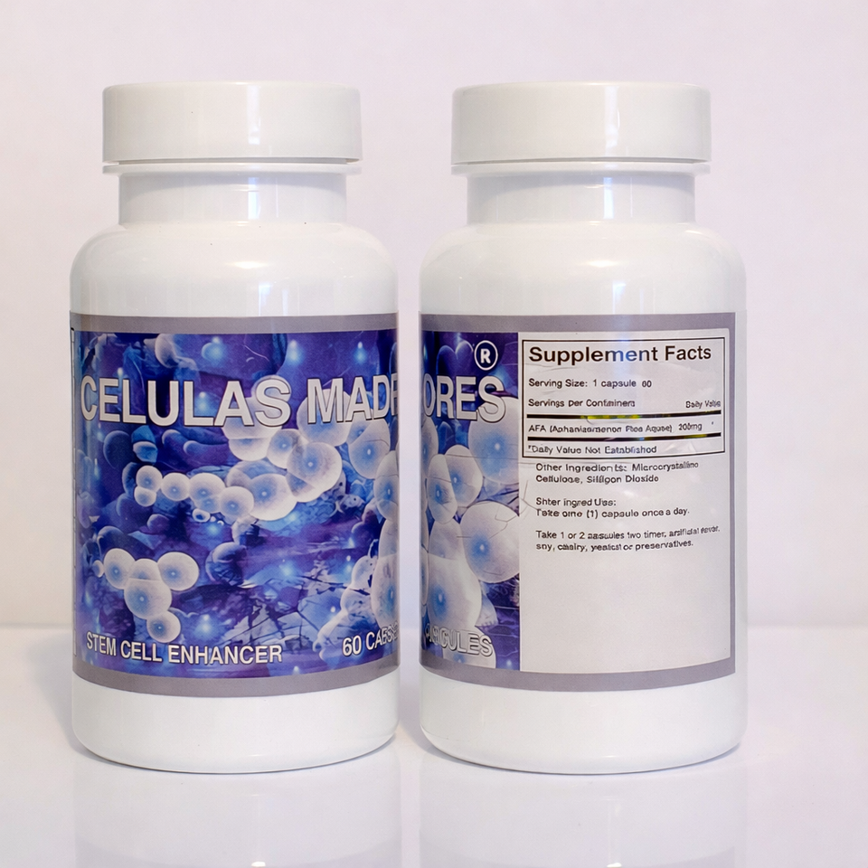 Celulas Madres AFA Extract Bundle 120 Caps Each + 3 Cream Stem Cell ...