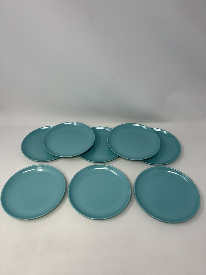 Harmony House Nutmeg Melamine Dishes With Teal Bowls & Plates Vintage ...