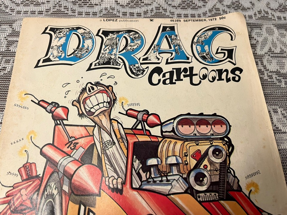Drag Cartoons Magazine September 1972 Drag Racing Comics Issue | eBay