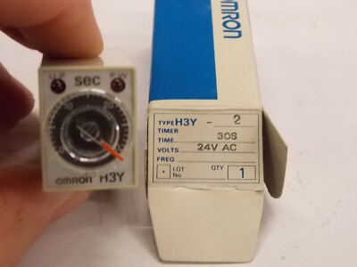 New Omron Solid State Miniature Timer H3Y-2 DPDT 0-30 second 24vac C3 ...