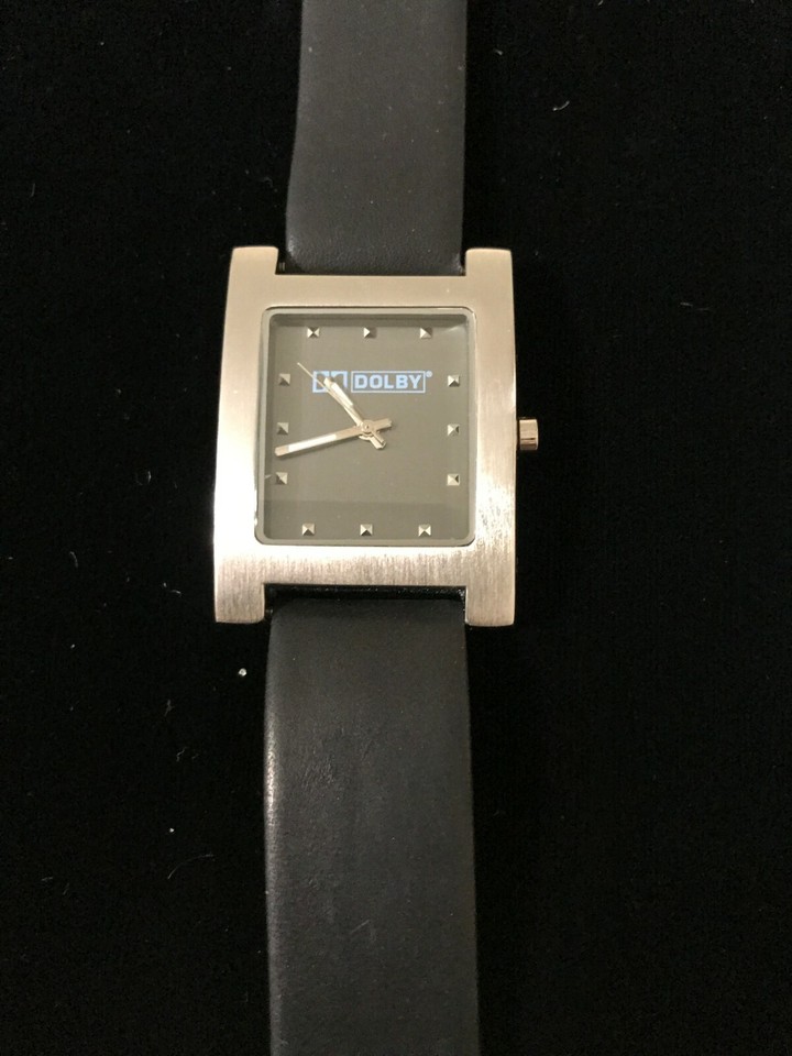 DOLBY TOMAX WATCH GRAY FACE DIAL AND BLACK LEATHER BAND | eBay